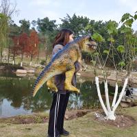 China Realistic Hand Dinosaur Puppet Sunproof Tyrannosaurus Rex Hand Puppet for Performance for sale