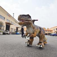 China Remote Control Electric Dinosaur Scooter Animatronic Dinosaur Ride for Kids for sale