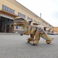 China Remote Control Electric Dinosaur Scooter Animatronic Dinosaur Ride for Kids for sale
