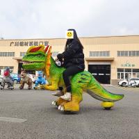 China Electric Coin Operated Animatronic Dinosaur Ride Scooter for Amusement Park for sale