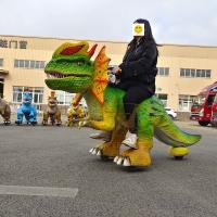China Electric Coin Operated Animatronic Dinosaur Ride Scooter for Amusement Park for sale