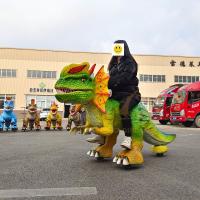 China Electric Coin Operated Animatronic Dinosaur Ride Scooter for Amusement Park for sale