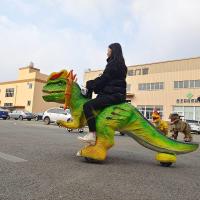 China Electric Coin Operated Animatronic Dinosaur Ride Scooter for Amusement Park for sale