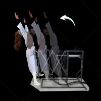 China Decoration Haunted House Props Pneumatic Ghost Animatronic Dropping Corpse for sale