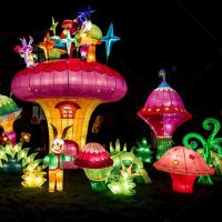 China China Silk Lantern Arts Customized Color / Size New Year Decoration Flower Lantern Design for sale