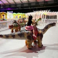 China Simulation Electric Brachiosaurus Walking Animatronic Dinosaur Ride for Kids for sale