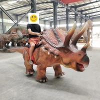 China Electric Walking Dinosaur Ride Animatronic Triceratops Dinosaurs Ride for Children for sale