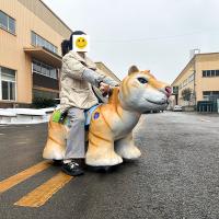 China Golden Electric Dinosaur Ride on Scooter for Kids in Shopping Mall for sale