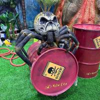 China Haunted House Animatronic Props Spider Oil Barrel for sale