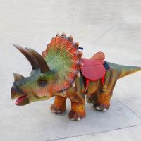 China Electric Walking Dinosaur Ride Animatronic Triceratops Dinosaurs Ride for Children for sale