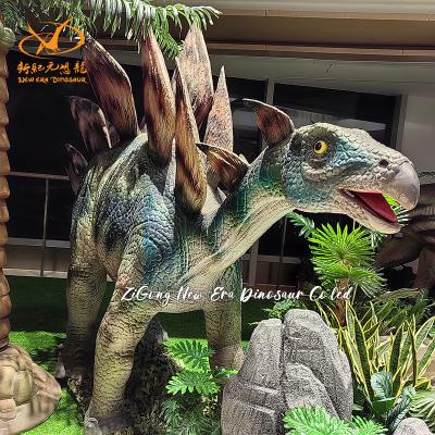 China Vivid Real Life Size Stegosaurus Dinosaur Model for Jurasic World and Park for sale