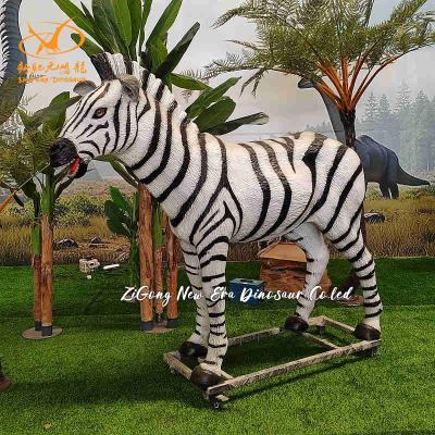China Zoo Decoration Animatronic Animal Robotic Life Size Realistic  Animatronic Zebra for sale