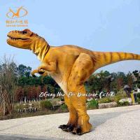 China Yellow Adult Real Dinosaur Costume and Dino Suits for Dino World for sale