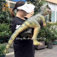 China Green T-rex Baby Dinosaur Hand Puppet for Stage Show and Garden for sale