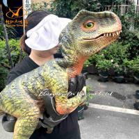 China Green T-rex Baby Dinosaur Hand Puppet for Stage Show and Garden for sale