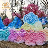 China Large Outdoor Silk Chinese Lantern Colorful for City Decoration for sale