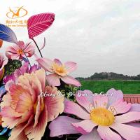 China Outdoor Waterproof Silk Flower Lantern For Holiday Decoration for sale