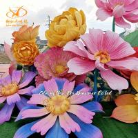 China Outdoor Waterproof Silk Flower Lantern For Holiday Decoration for sale
