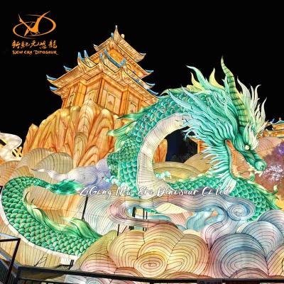 China Dragon Animal Art Lantern for Street Decoration Waterproof Silk Festival  Lantern for sale