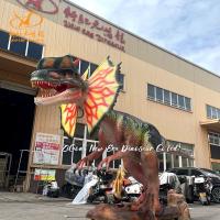 China Realistic Life Size Dilophosaurus Dinosaur Models for Exhibition and Show for sale