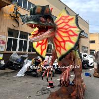 China Realistic Life Size Dilophosaurus Dinosaur Models for Exhibition and Show for sale