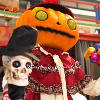 China Creative Cosplay: Pumpkin-headed Lolita Outfit for Halloween-themed Event for sale