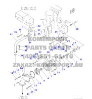 China part No. :6162-63-1025  water pump  use for komatsu engine 6D170 komatsu bulldozer D275 D375 for sale