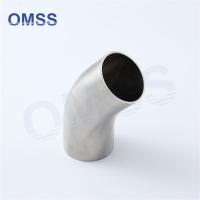 China Sanitary Stainless Steel Pipe Fitting SS316L SMS 45 Degree Weld End Elbow for sale