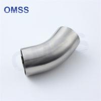 China Sanitary Stainless Steel Pipe Fitting SS316L SMS 45 Degree Weld End Elbow for sale
