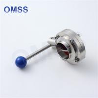 China Sanitary Butterfly Valve 3A SMS DIN Food Grade SS304/316L Weld Manual With Pull Handle for sale