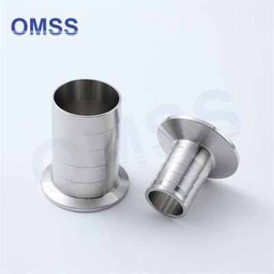 China 14MPHR Tri Clamp Sanitary Fittings Rubber Hose Adapter 3a  SS316l 1.5