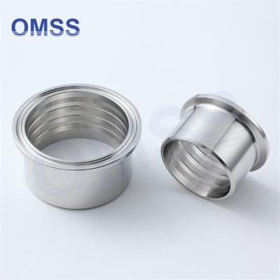 China 3A Sanitary Fittings Tri Clamp Expanding Clamped Ferrule 14RMP SS304 1.5