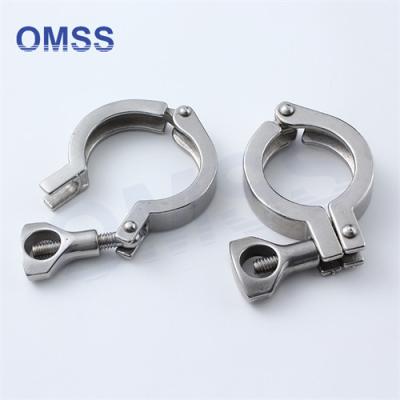 China Custom Sanitary Fittings Heavy Duty Single Pin Clamp 13MHH 3A SS304 1.5