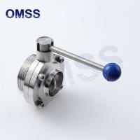 China SS304 316L Butterfly Valve Weld Threaded Check Valve With Pulling Handle for sale