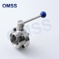 China SS304 316L Butterfly Valve Weld Threaded Check Valve With Pulling Handle for sale