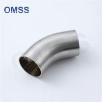 China Sanitary Stainless Steel Pipe Fitting SS316L SMS 45 Degree Weld End Elbow for sale