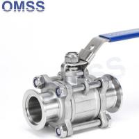 China KF/NW High Vacuum 3 Pieces Ball Valve Both Sides Flange For Semiconductor Manual 2 Way Straight Pneumatic Valve for sale