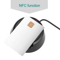 China NFC300 Smart Card Reader 90×90×40mm with Contact & Contactless NFC for Carte Vitale and Secure Authentication for sale