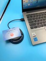 China NFC300 RFID Card Reader - 90×90×40mm ABS Plastic with Contact/Contactless NFC Technology for Secure Authentication for sale