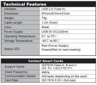 China NFC300 RFID Card Reader with Contact & Contactless Technology - 90mm x 90mm x 40mm ABS Housing for sale