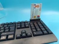 China 104-Key Full Size Smart Card Reader Keyboard with USB 2.0 Interface for Banking Applications for sale