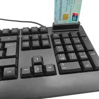 China 104-Key USB Wired Office Keyboard with Smart Card Reader - Multi-Language Support for Secure Data Access for sale