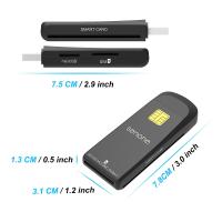 China WS-SCR311 USB Smart Card Reader with SD/Micro SD Slots, 66.3×64.3×18.8mm Compact Design for Hotel Key Systems for sale