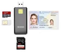 China WS-SCR311 Multi-Card Reader with USB 2.0 Interface, 66.3×64.3×18.8mm Compact Size, 100,000 Cycle Durability for sale