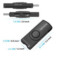 China WS-SCR310 USB Smart Card Reader with 640 kbps Speed and 100,000 Cycle Durability for SD, SIM, and Identity Cards for sale
