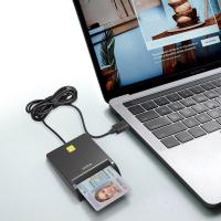 China USB Smart Card Reader with 12Mbps Speed, 100K Cycle Durability for 5V/3V/1.8V Cards for sale