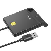 China Custom Square Card Reader Device with 12Mbps USB 2.0, 47.24-inch Cable & 100K Cycle Durability for sale