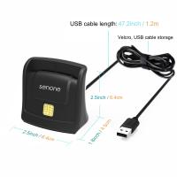 China SCR-307 USB Smart Card Reader 64x64x45mm with 12Mbps Speed for Access Control Systems for sale