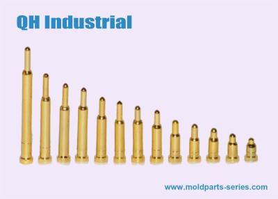 China Customized 2A 2A 2.51mm Pitch single row 2 rows Gold-Plated Pogo Pin,Battery PCB Spring Loaded Pin for sale