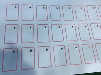 China Industrial Disposable Rfid Tags PVC Inlay Sheet High Frequency ISO1443 Standard for sale